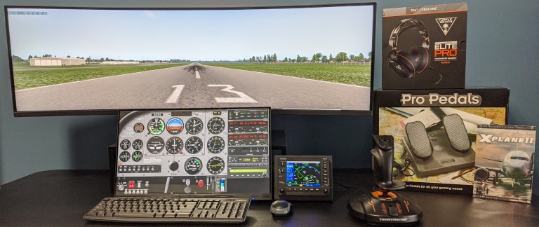 Super Ultra-Wide Dual Display Training System for PilotWorkshops - XforcePC